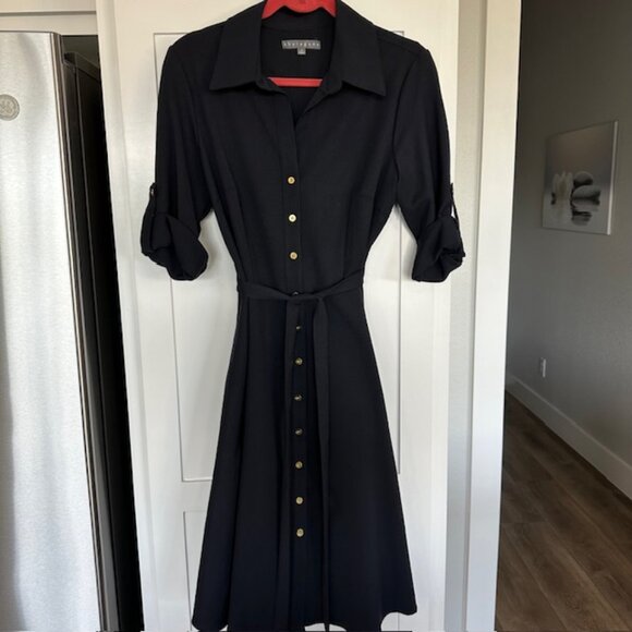 Sharagano | Dresses | Sharagano Navy Blue Dress Size | Poshmark